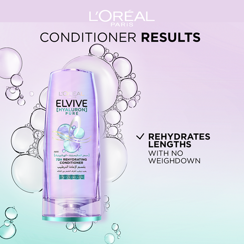 Elvive Hyaluron Pure Hair Care Rehydrating Conditioner for Oily Hair ...