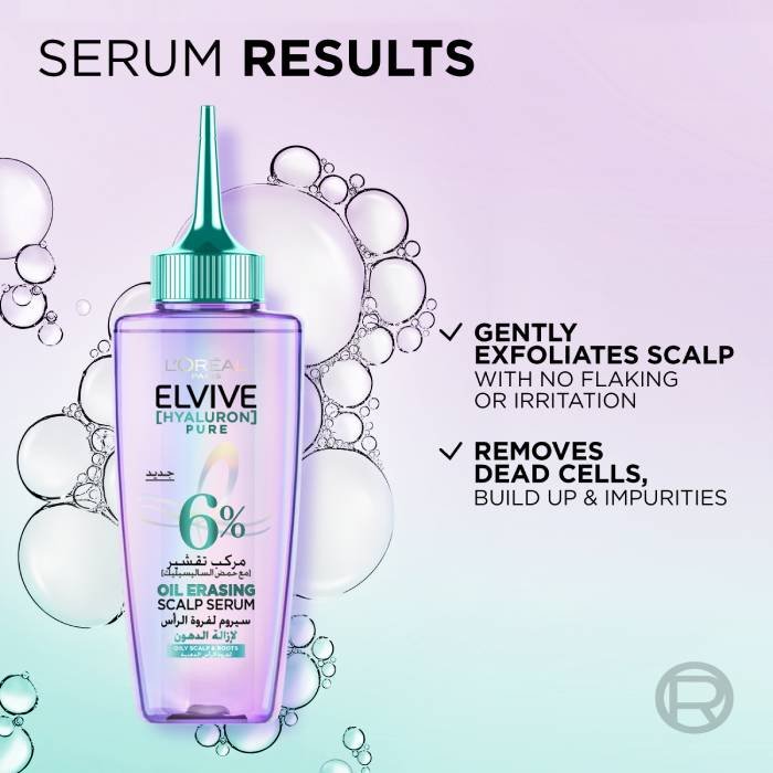 Elvive Hyaluron Pure Hair Care Hair Serum for Oily Scalp and Dry Ends ...