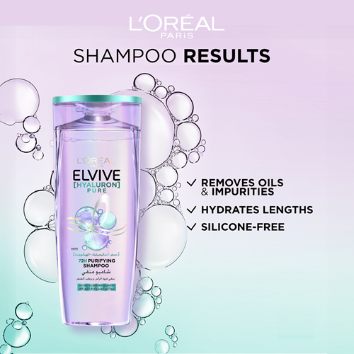 Elvive Hyaluron Pure Hair Care Purifying Shampoo for Oily Hair 200ML ...