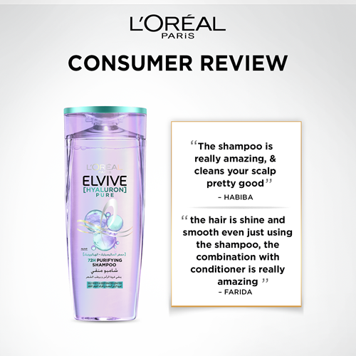 Elvive Hyaluron Pure Hair Care Purifying Shampoo for Oily Hair 200ML ...
