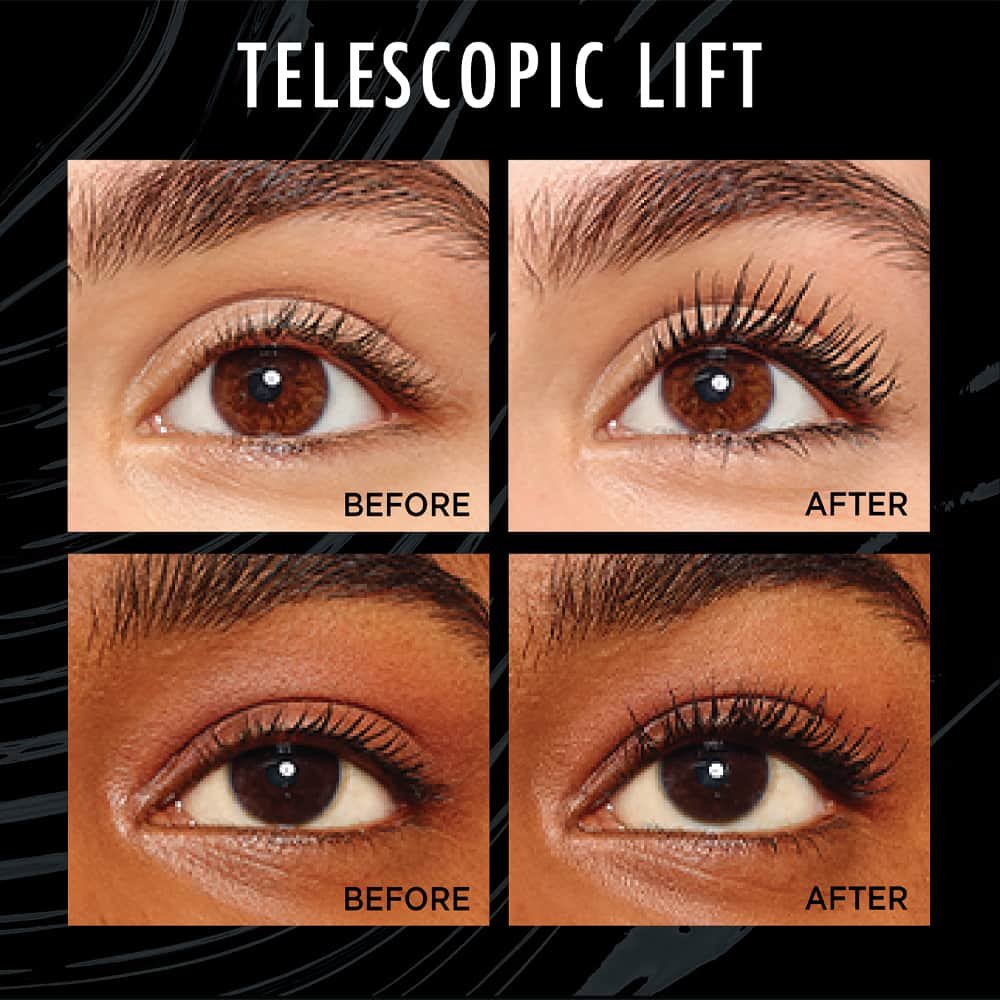Telescopic Instant Lift Washable Mascara, Black - L'Oréal Paris ME
